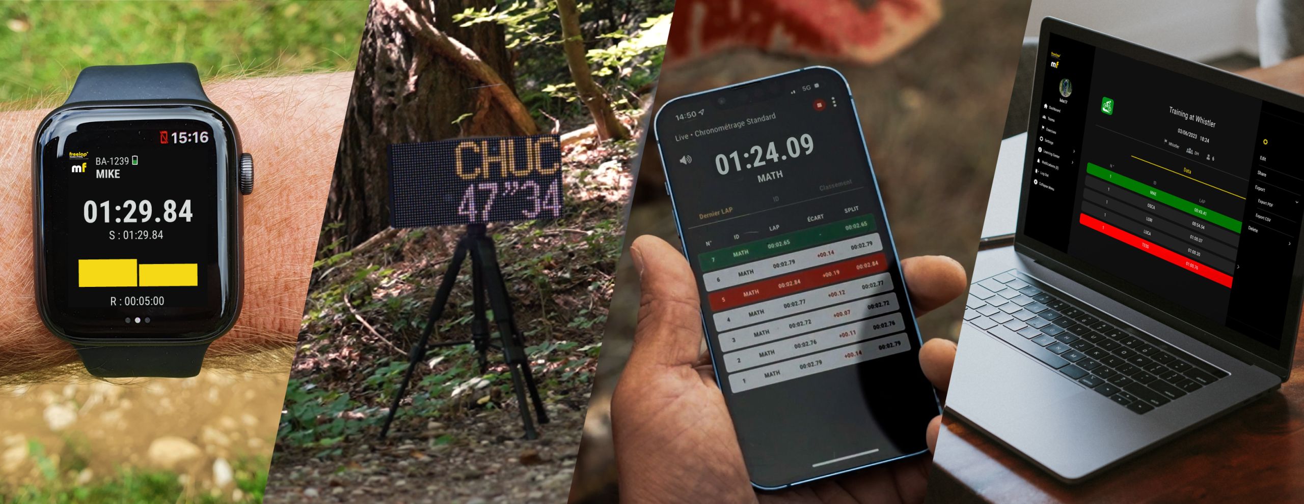 Electronic timing system for Moutain bike, DH MTB, and Cycling