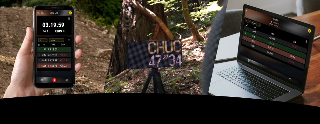 Electronic timing system for Moutain bike, DH MTB, and Cycling