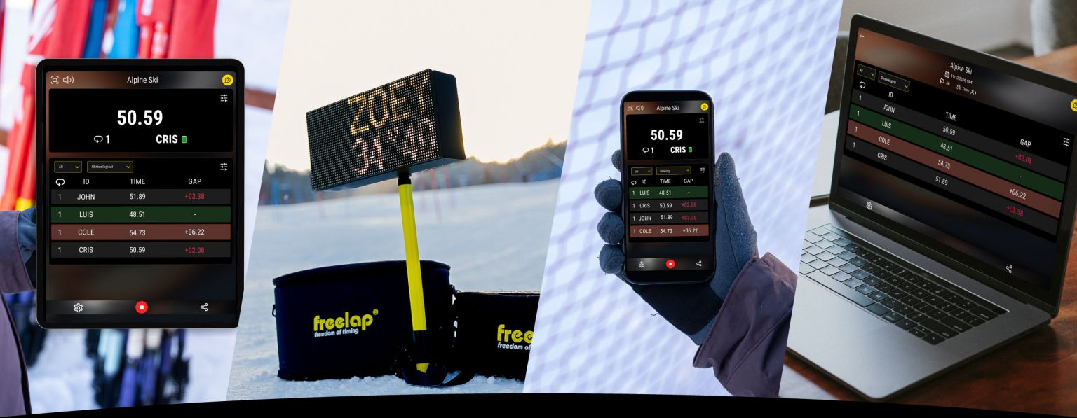 Electronic timing system for SKI and snow sports - Freelap
